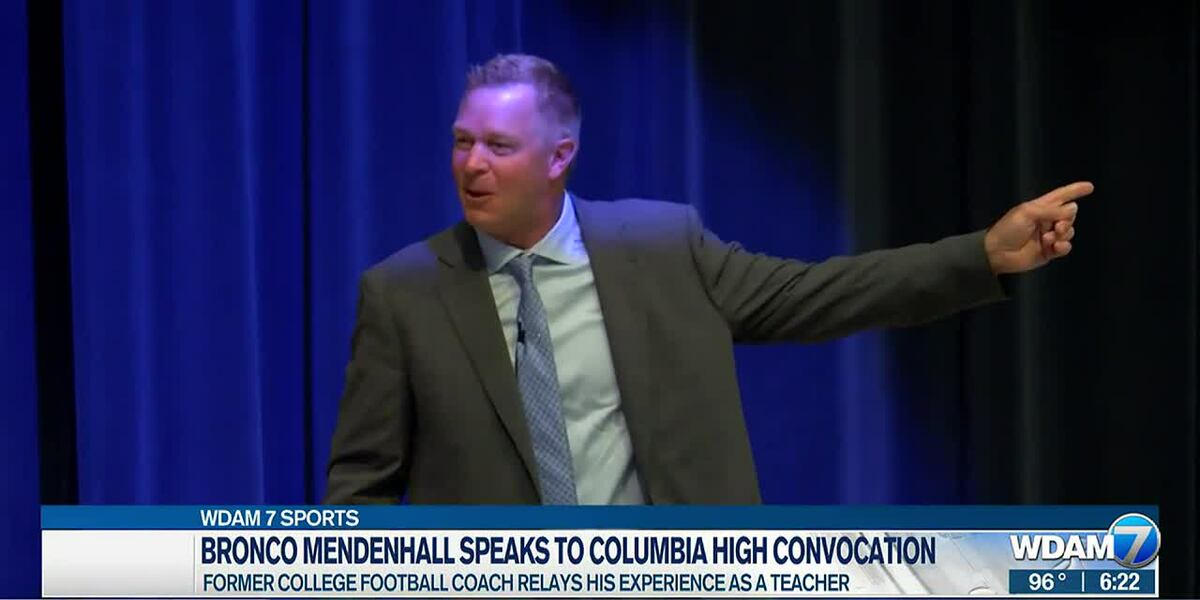 Former college football coach Bronco Mendenhall speaks to Columbia High ... Former college football coach Bronco Mendenhall speaks to Columbia High ...